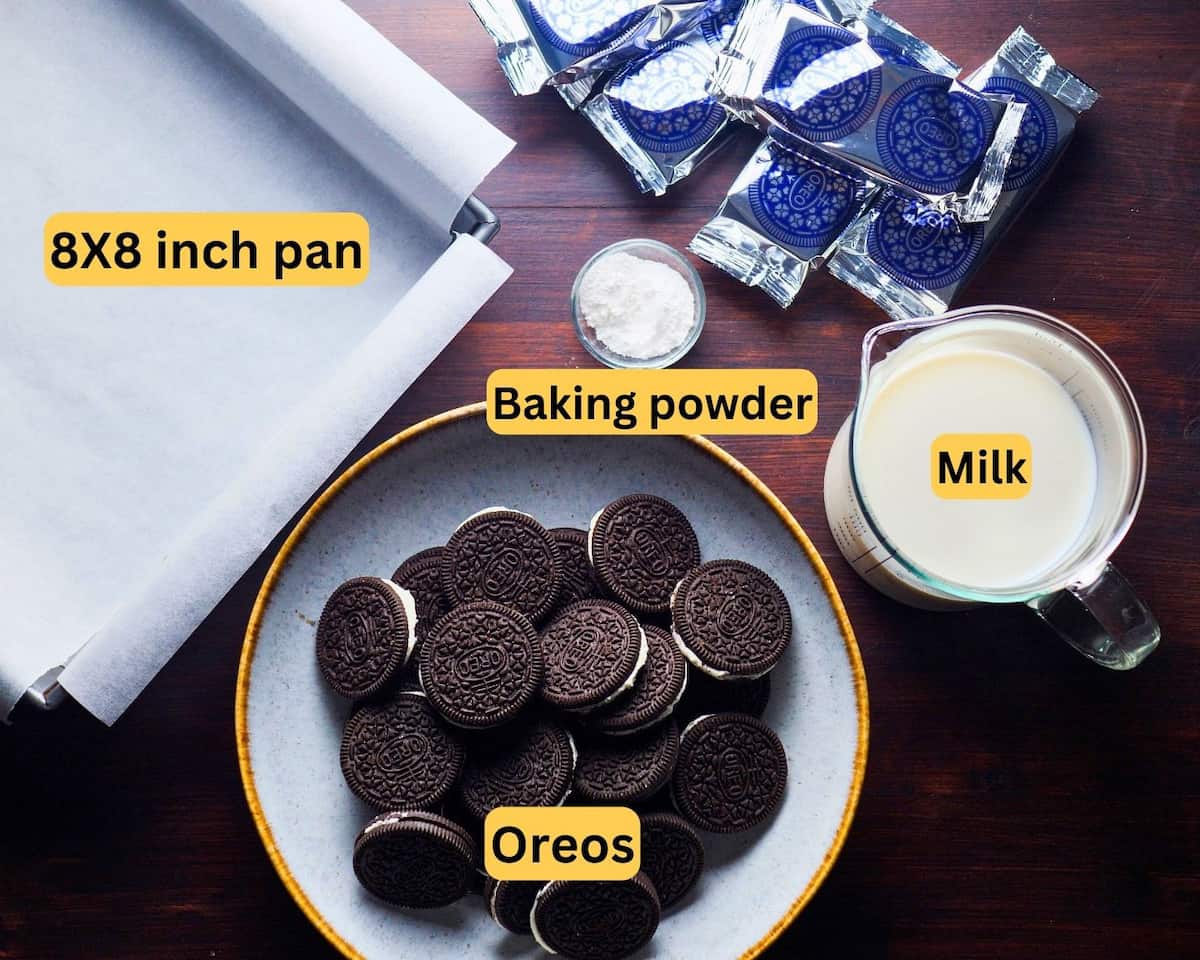 3 Ingredients Oreo Cake Recipe (No Frosting)