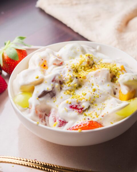 Quick Fruit Cream Recipe | Fruit Salad with Cream