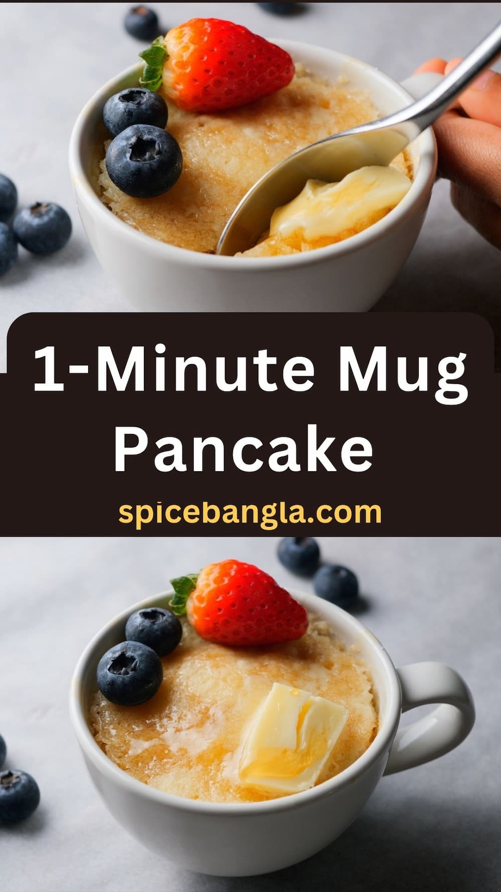 1 Minute Mug Pancake in Microwave | Pancake in a Mug Recipe