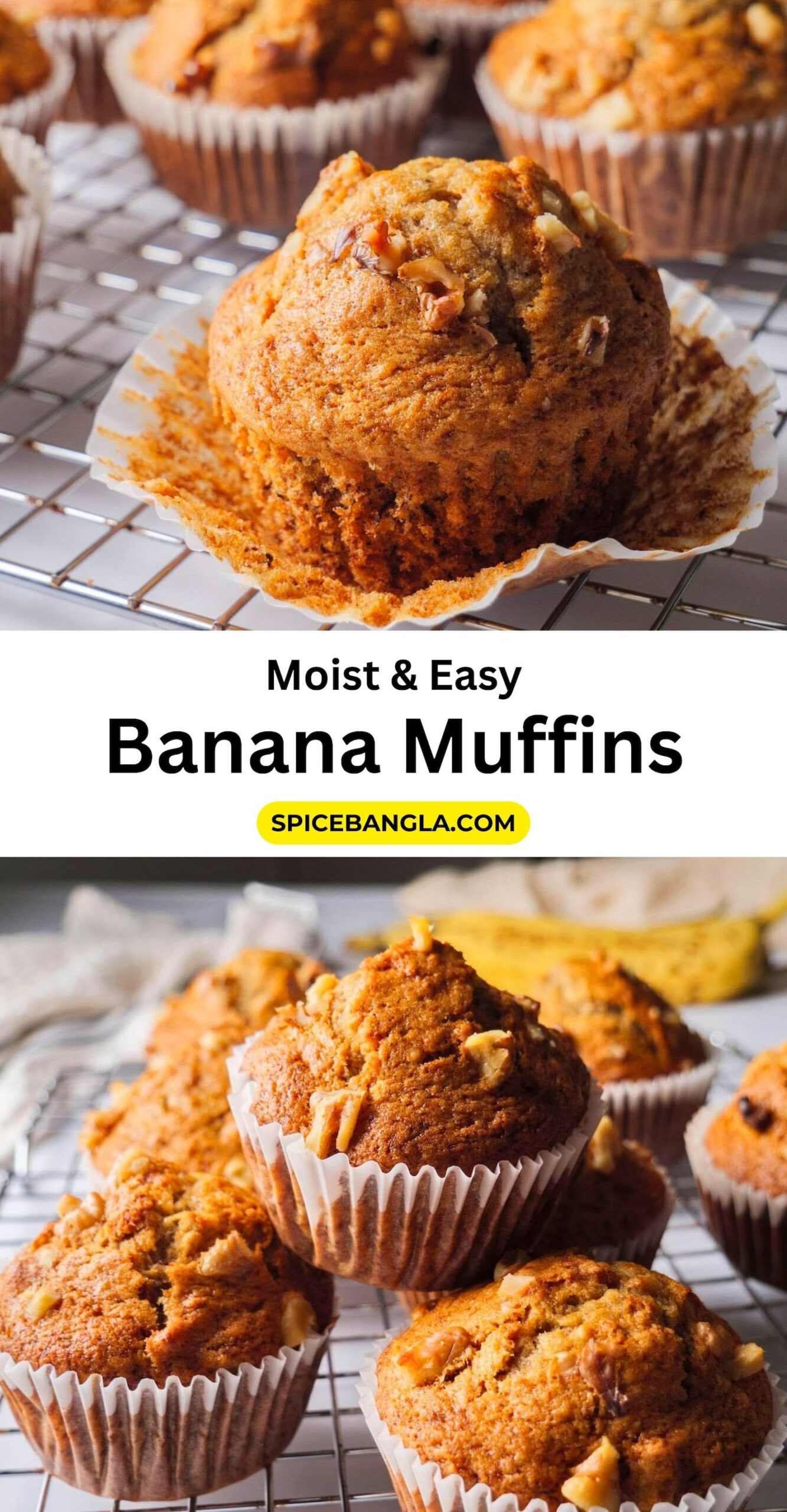 Moist & Easy Banana Muffins Recipe